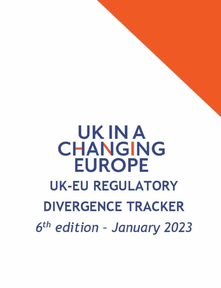 UK-EU regulatory divergence tracker: sixth edition - UK in a changing ...