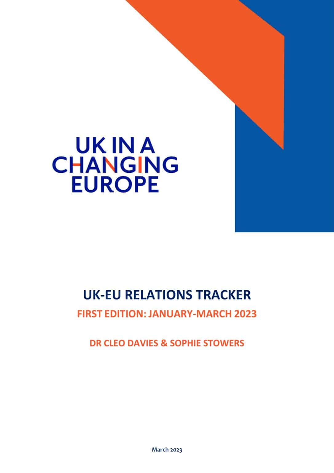 UK-EU relations tracker: first edition - UK in a changing Europe