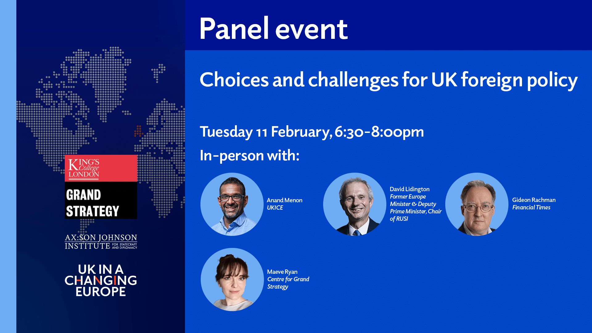 Choices and challenges for UK foreign policy - UK in a changing Europe