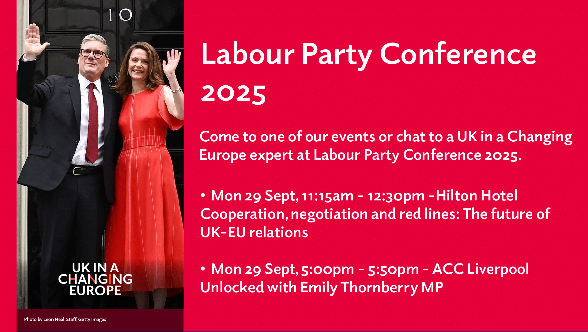 Labour Party Conference 2025 - UK in a changing Europe